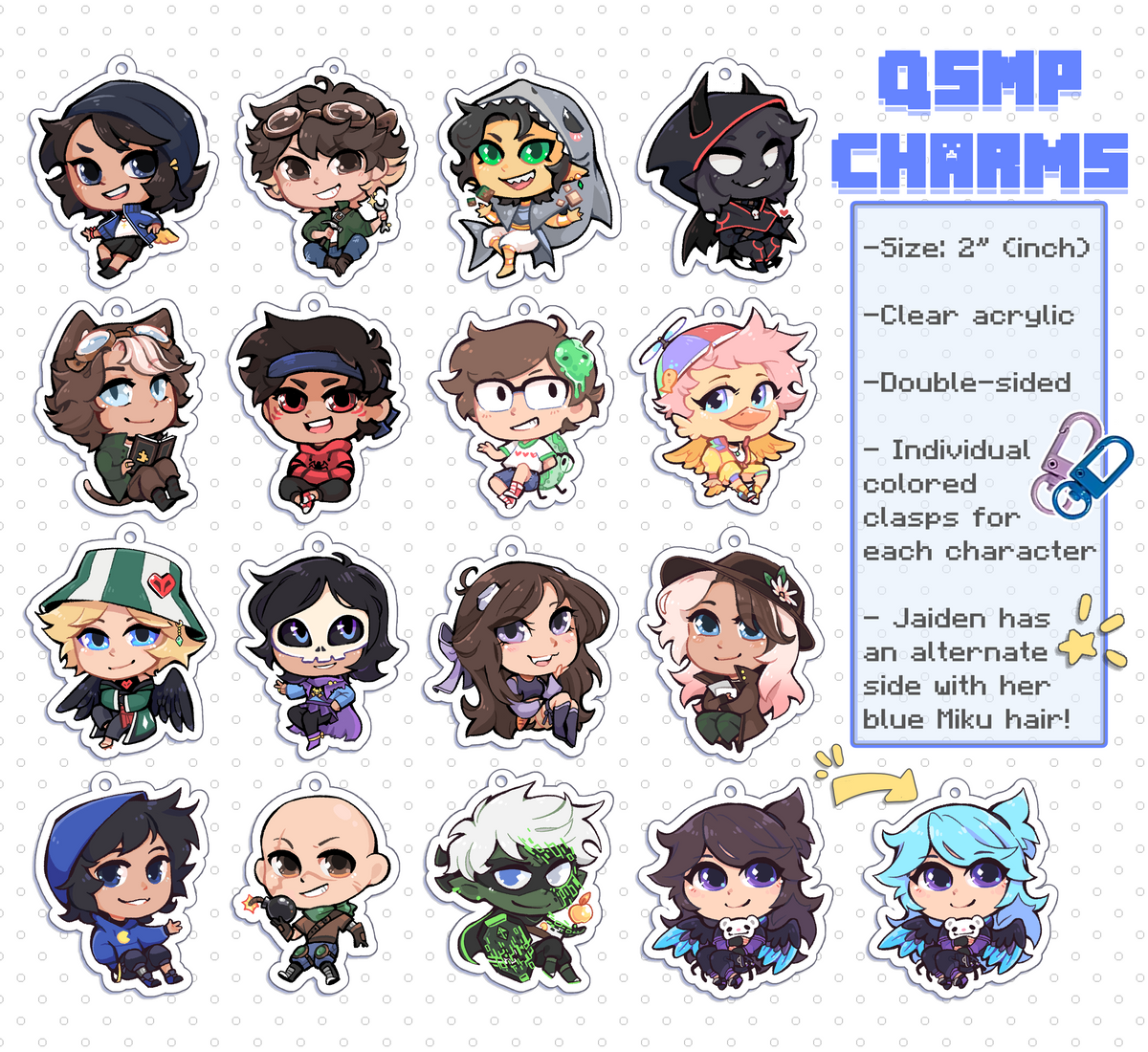 QSMP Character Charms – Blimpcat